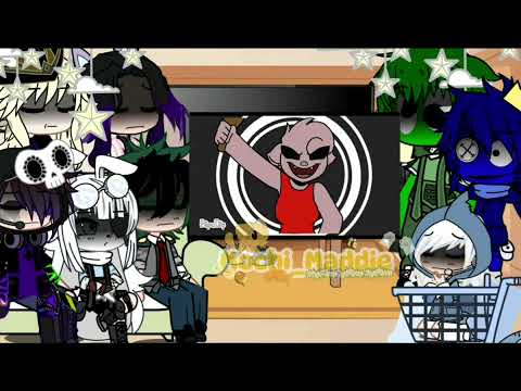 Fandoms react to Piggy. #Gacha #Reacting #MHA #gawrgura #fnaf #demonslayer #rainbowfriends #Piggy