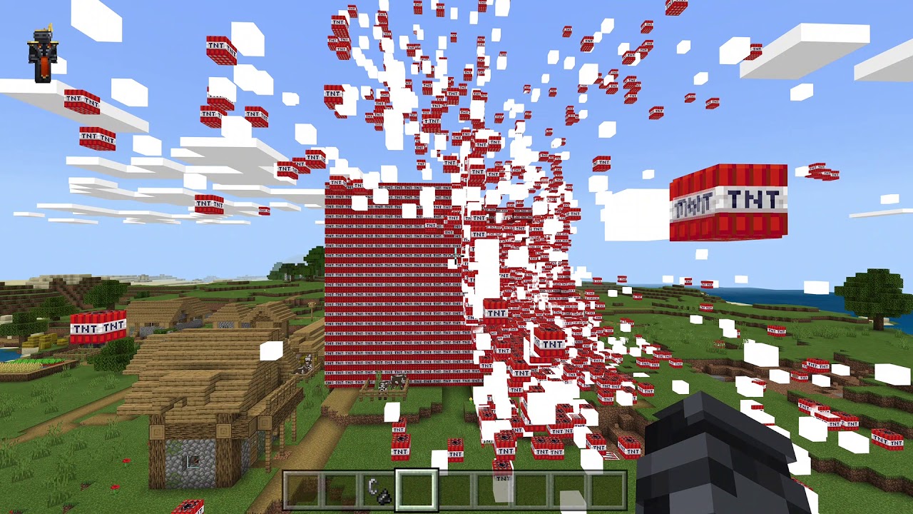 How to destroy a Minecraft village - YouTube