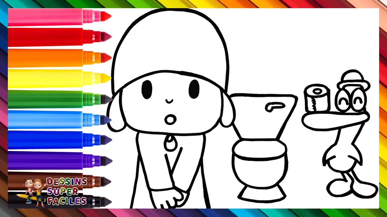 Dessiner et Colorier Pocoyó Qui Doit Faire Pipi 👶🚽🧻🦆 Dessins Pour ...