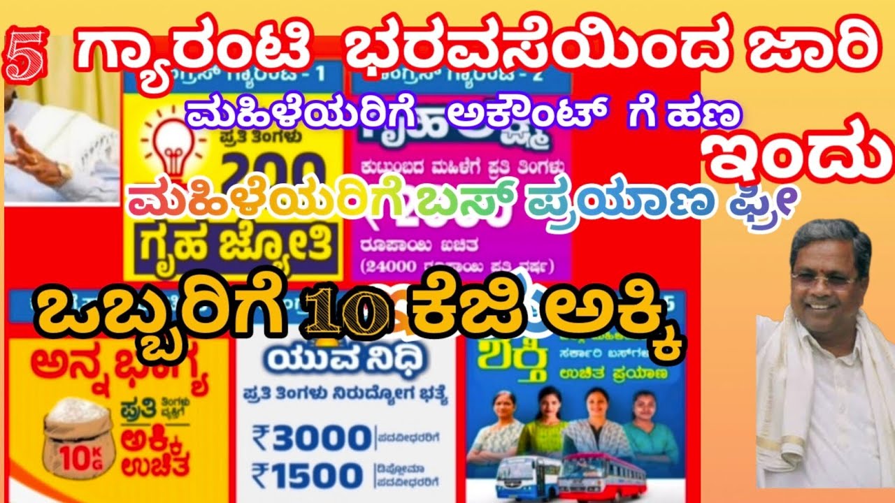 5 Guarantee Scheme Karnataka government today will announce kannada ...