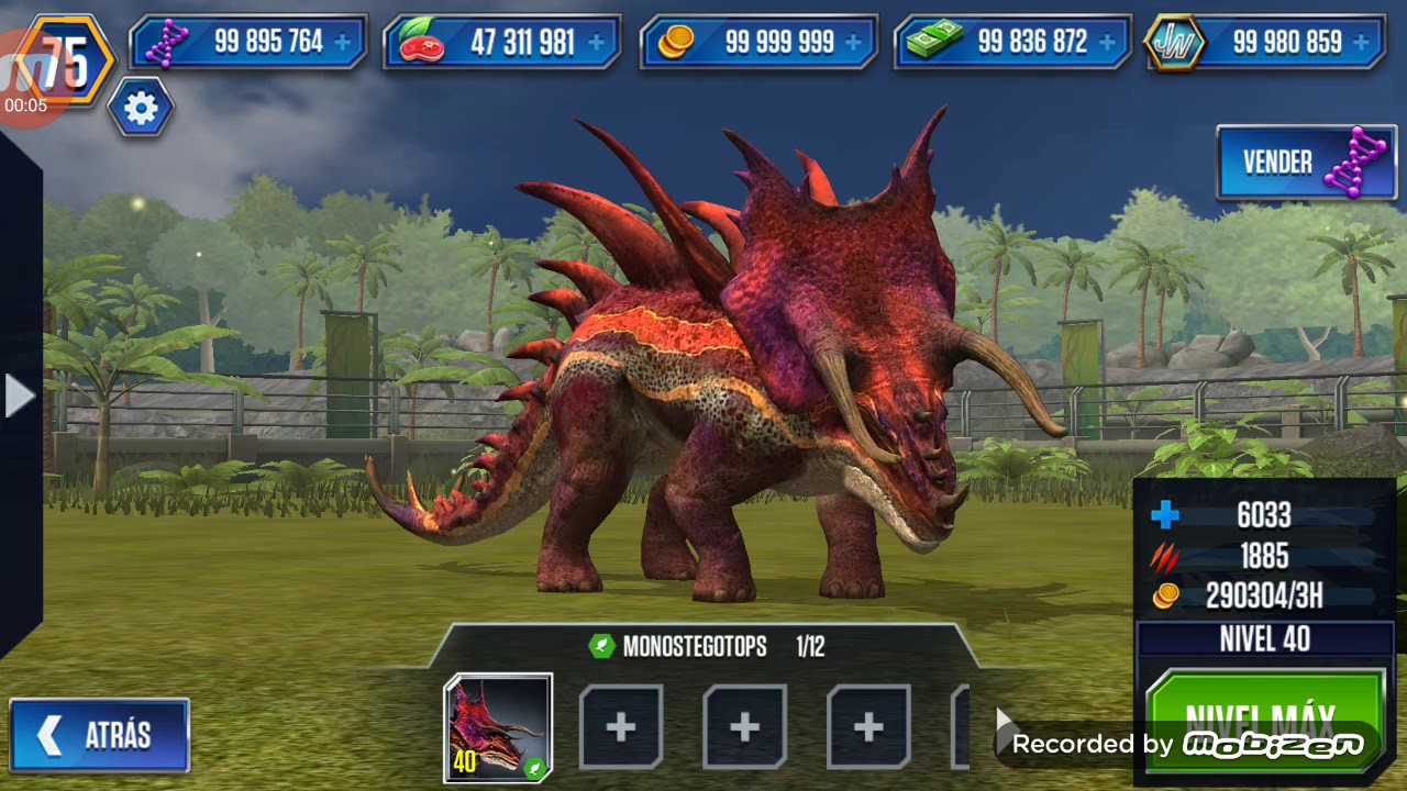 Jurassic World The GAME MONOSTEGOTOPS Nivel 40 - YouTube