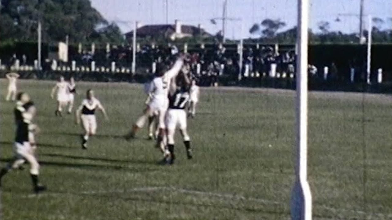 1953 football action (( Marble Range v Tasmans )) - YouTube