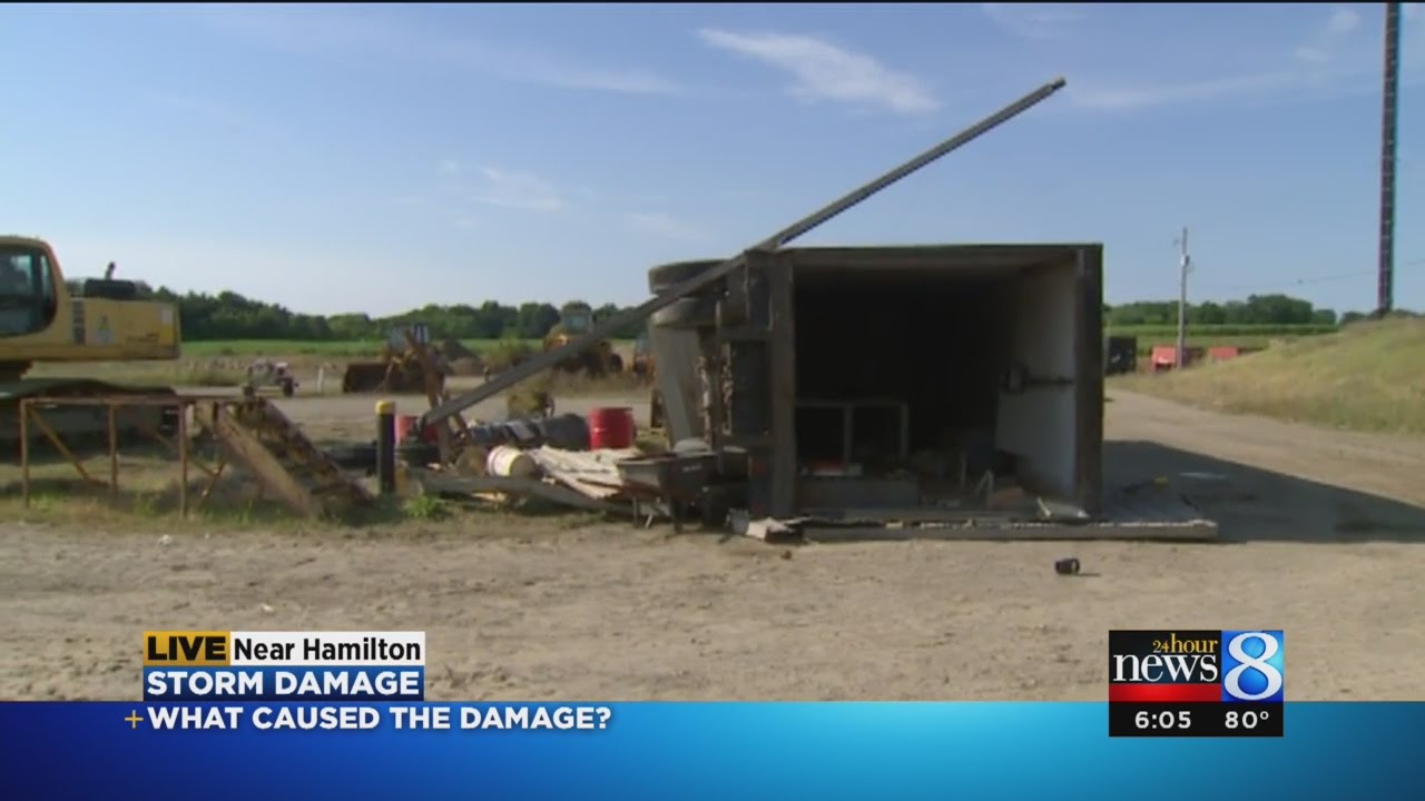Gustnado causes damage in Allegan Co. - YouTube