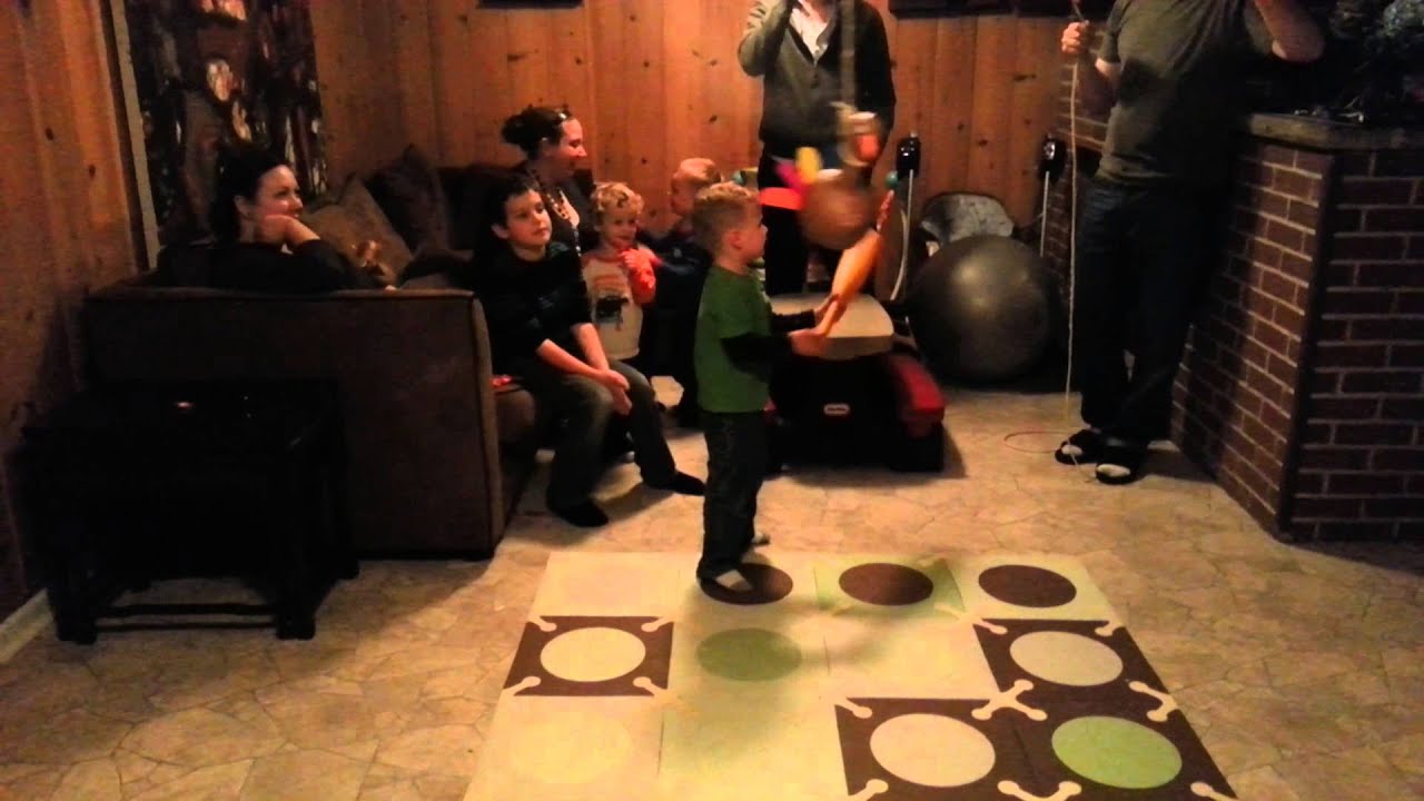 Ace takes his turn at turkey pinatas - YouTube