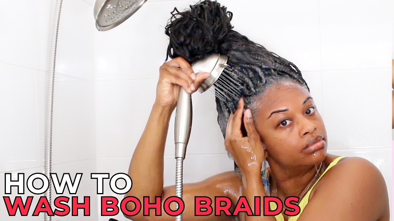 HOW TO WASH BOHO BRAIDS AFTER 2 WEEKS - YouTube