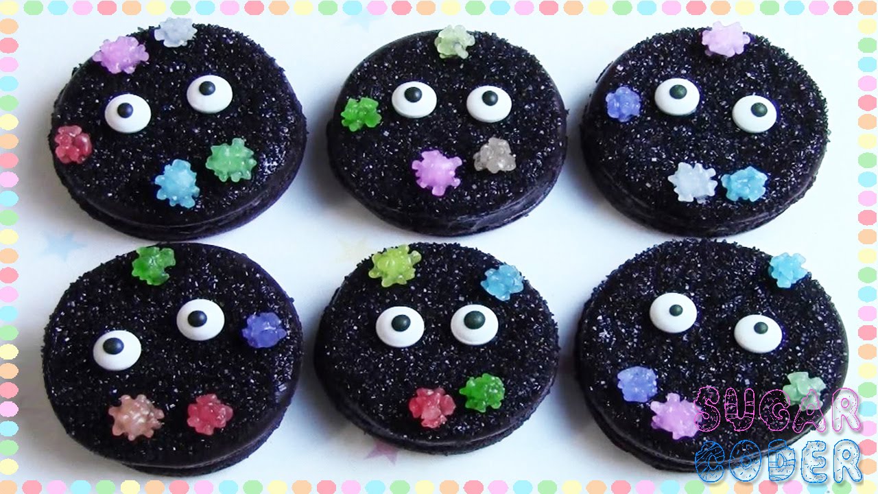 SPIRITED AWAY SOOT BALL MACARONS COOKIES 🍙 Anime Food Baking Dessert ...