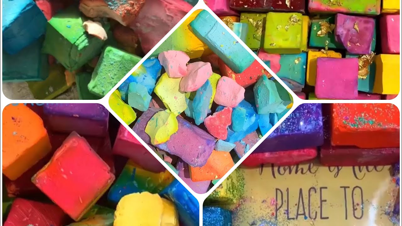 ASMR | Top 5 Popular videos | dyed chalk | satisfying | calming ...
