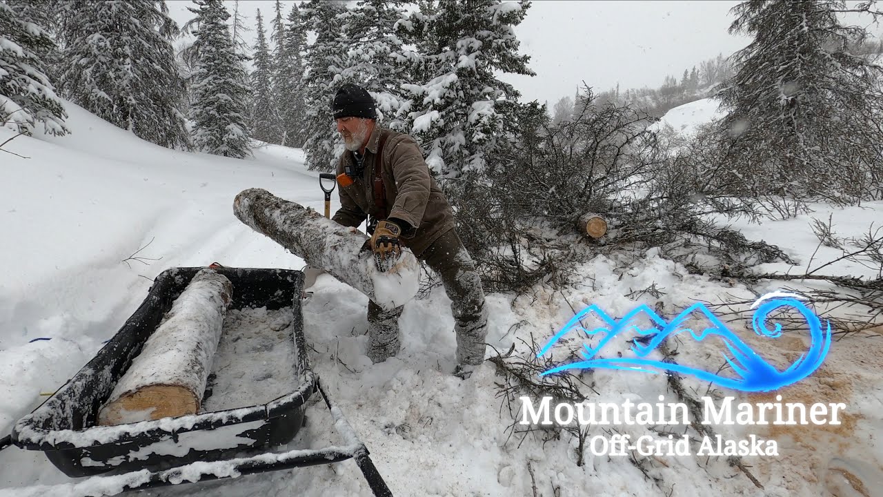 Snow | April in Alaska Off-Grid - YouTube