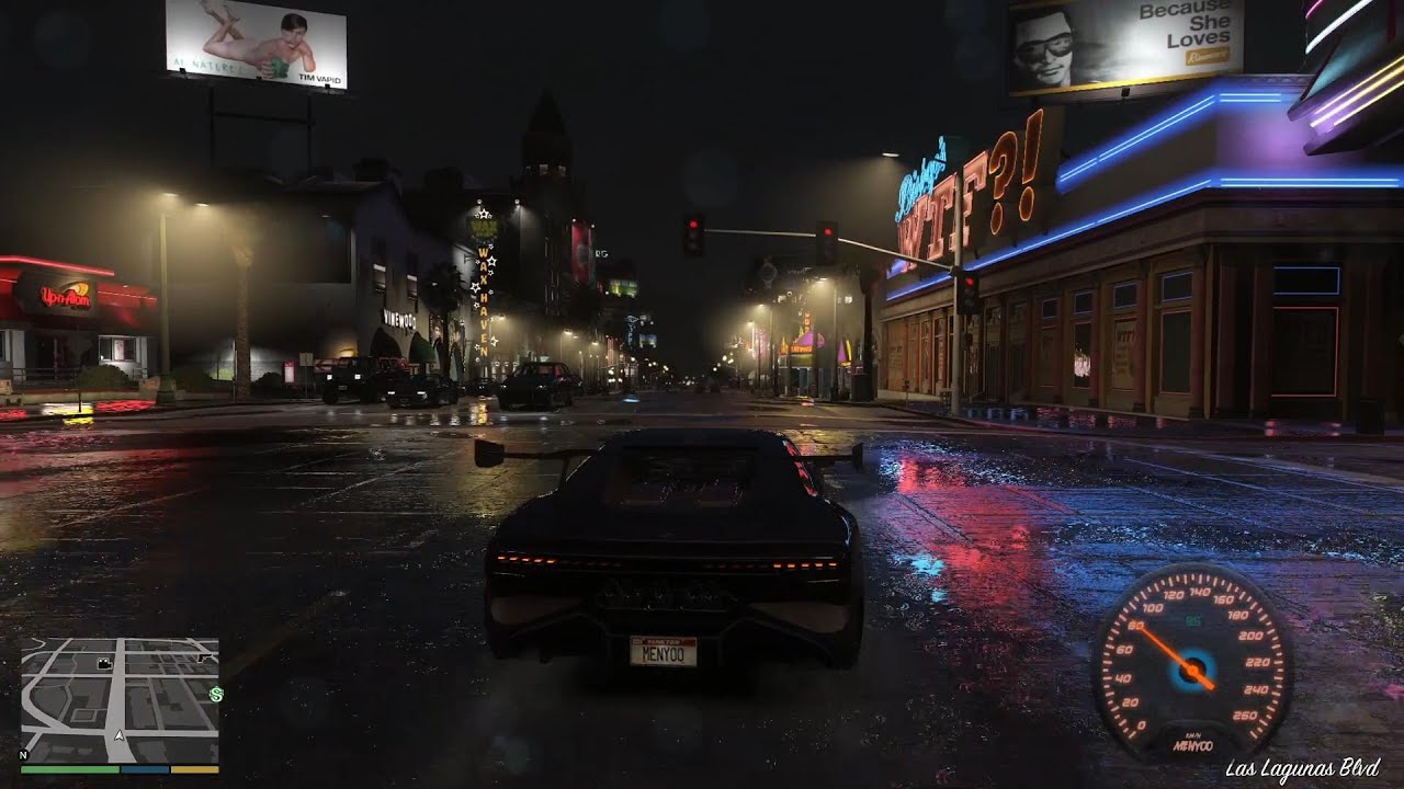 GTA V Ultra Realistic Night Drive | Cinematic Rainy Streets in 4K - YouTube