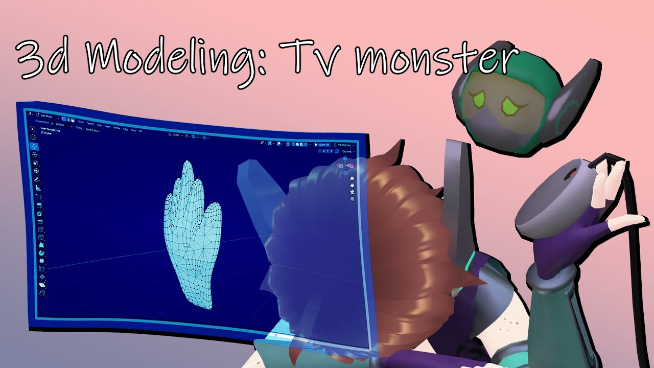 Working on the tv monster again- 3d modeling [Kaus Sterscip] - YouTube