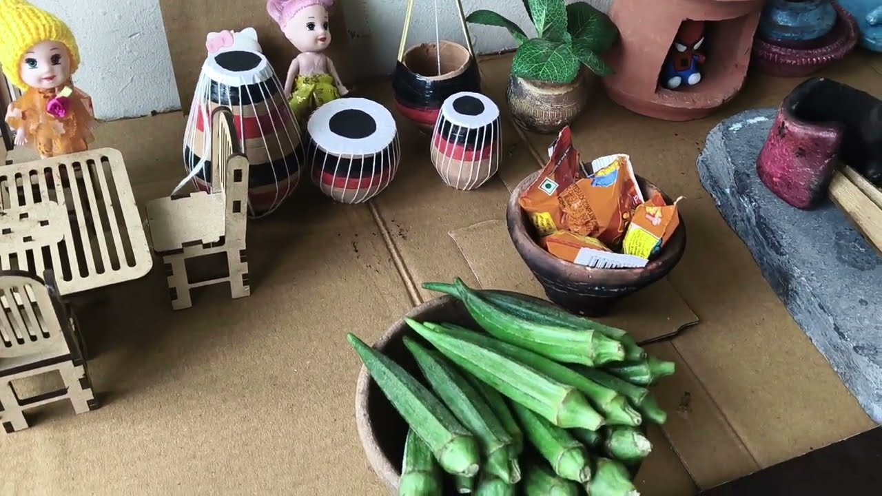 Bhindi Fry Tiny Food Recipe |Mini Bhindi Masala Fry |Kurkurit Bhindi ...