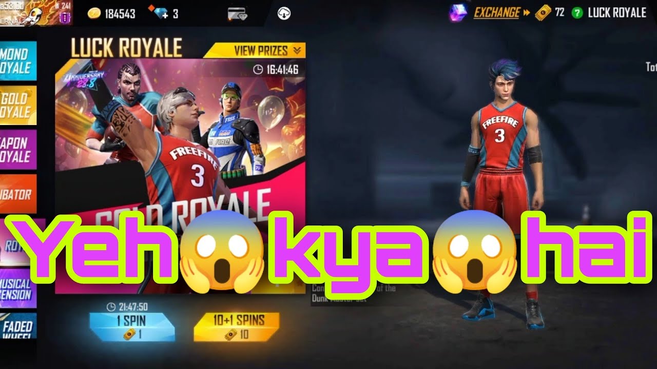 Free Fire Open new😱Gold royal Dunk Master Bundle #4thanniversery #free ...