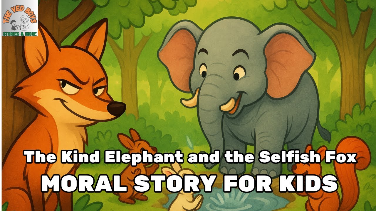 The Kind Elephant and the Selfish Fox Bedtime Moral Story 2 - YouTube