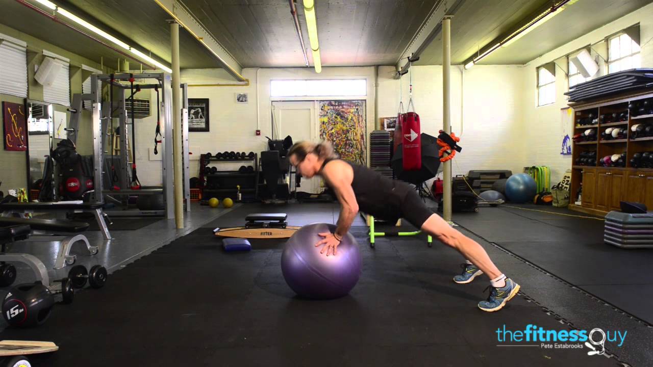 Fit-ball Pushup (Hands) - YouTube