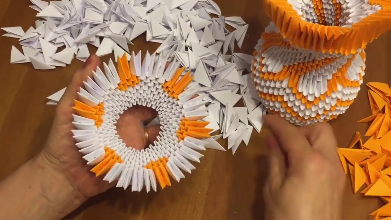 Vaza din origami 1 - YouTube