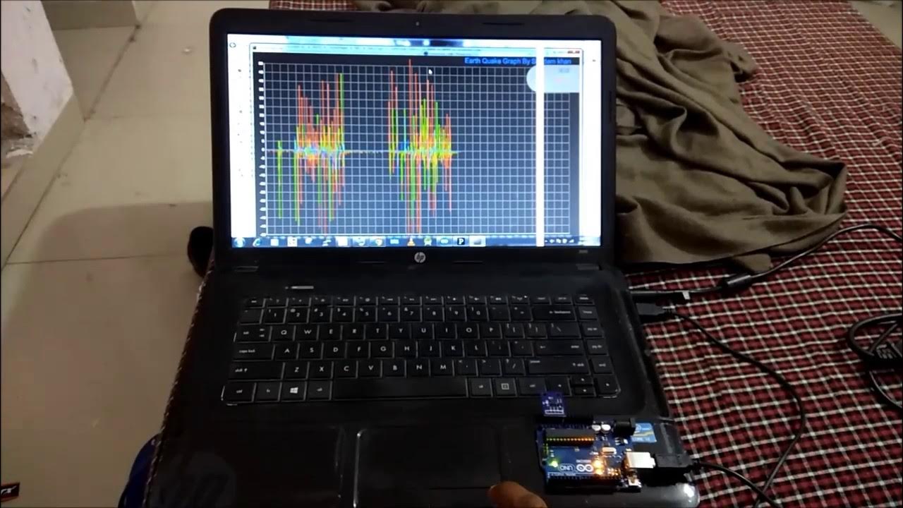 EarthQuake Vibrations plot(seismograph) Using Arduino and Processing ...