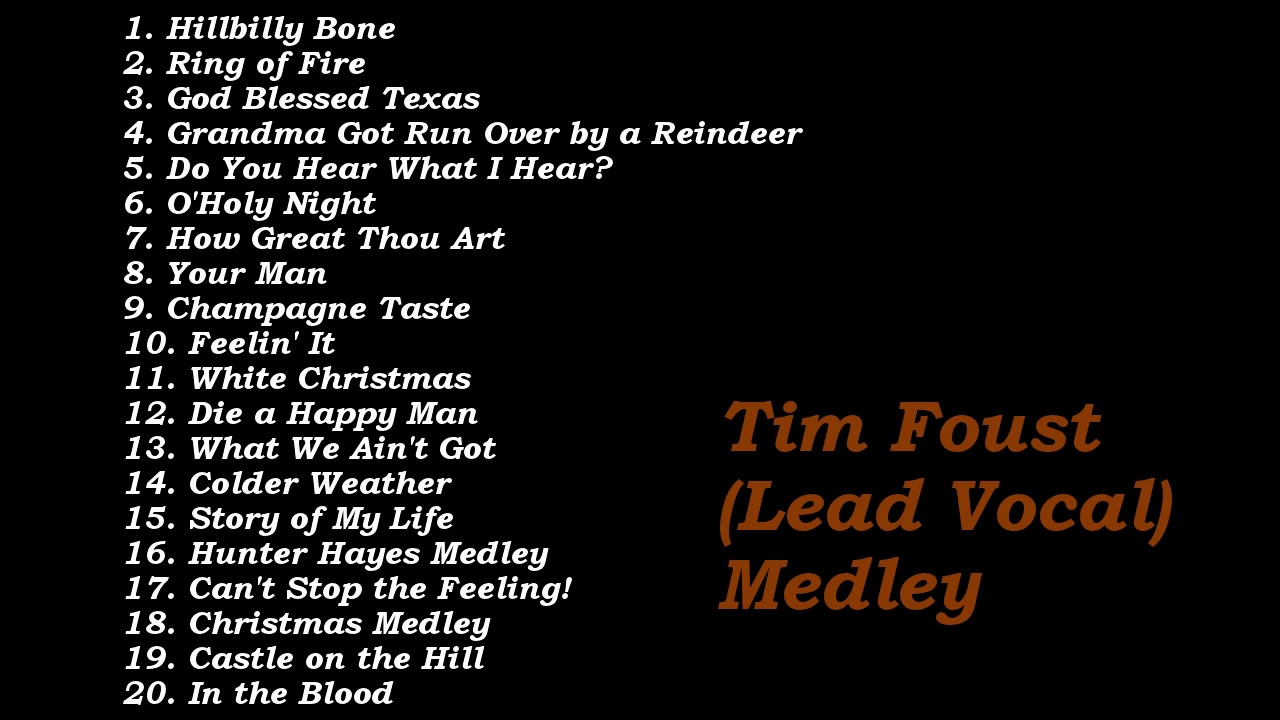 Tim Foust "Lead Vocal" Medley (20 songs from Home Free) - YouTube