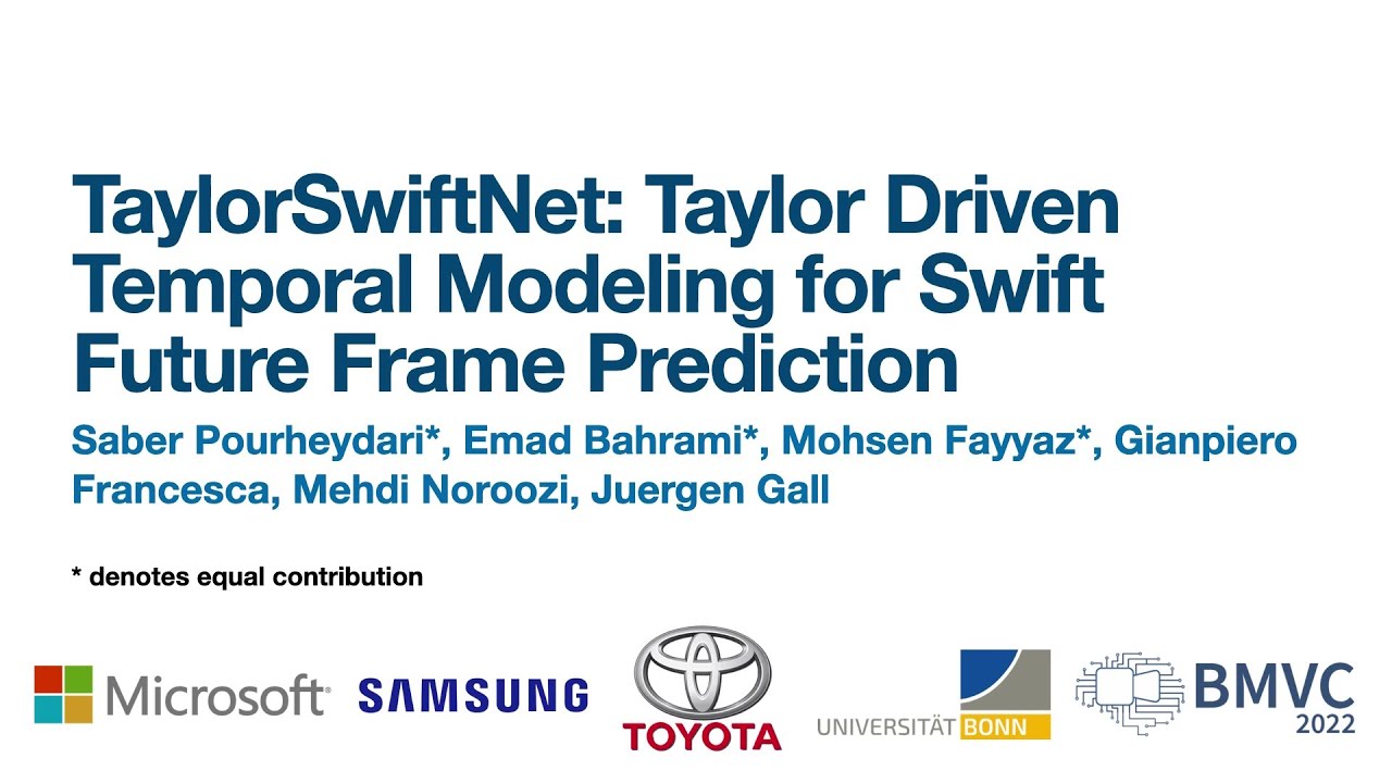 [BMVC 2022] TaylorSwiftNet: Taylor Driven Temporal Modeling for Swift ...