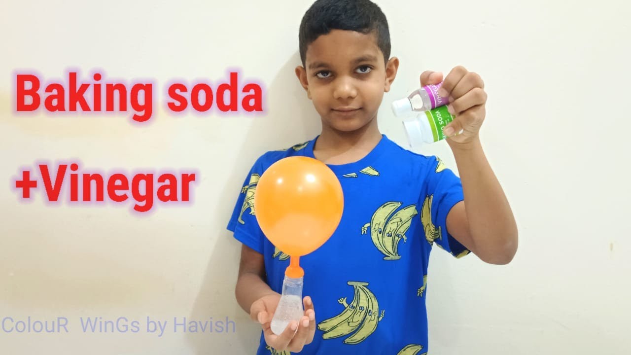 BAKING SODA+ VINEGAR + BALLOON EXPERIMENT/ COLOUR WINGS BY HAVISH/ EASY ...
