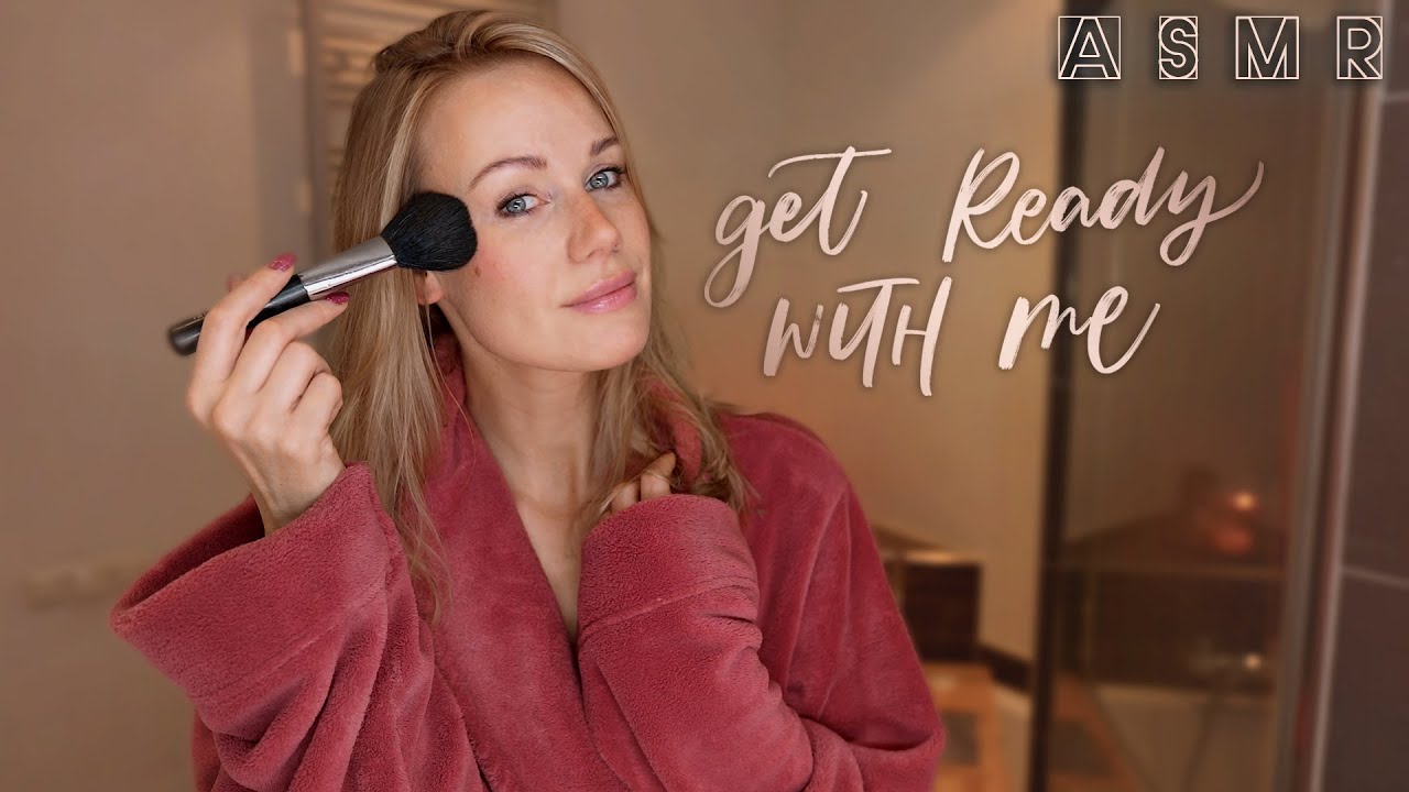 ASMR | GRWM for NYE | Ear to Ear Breathy Whispering | Make-up tutorial - YouTube