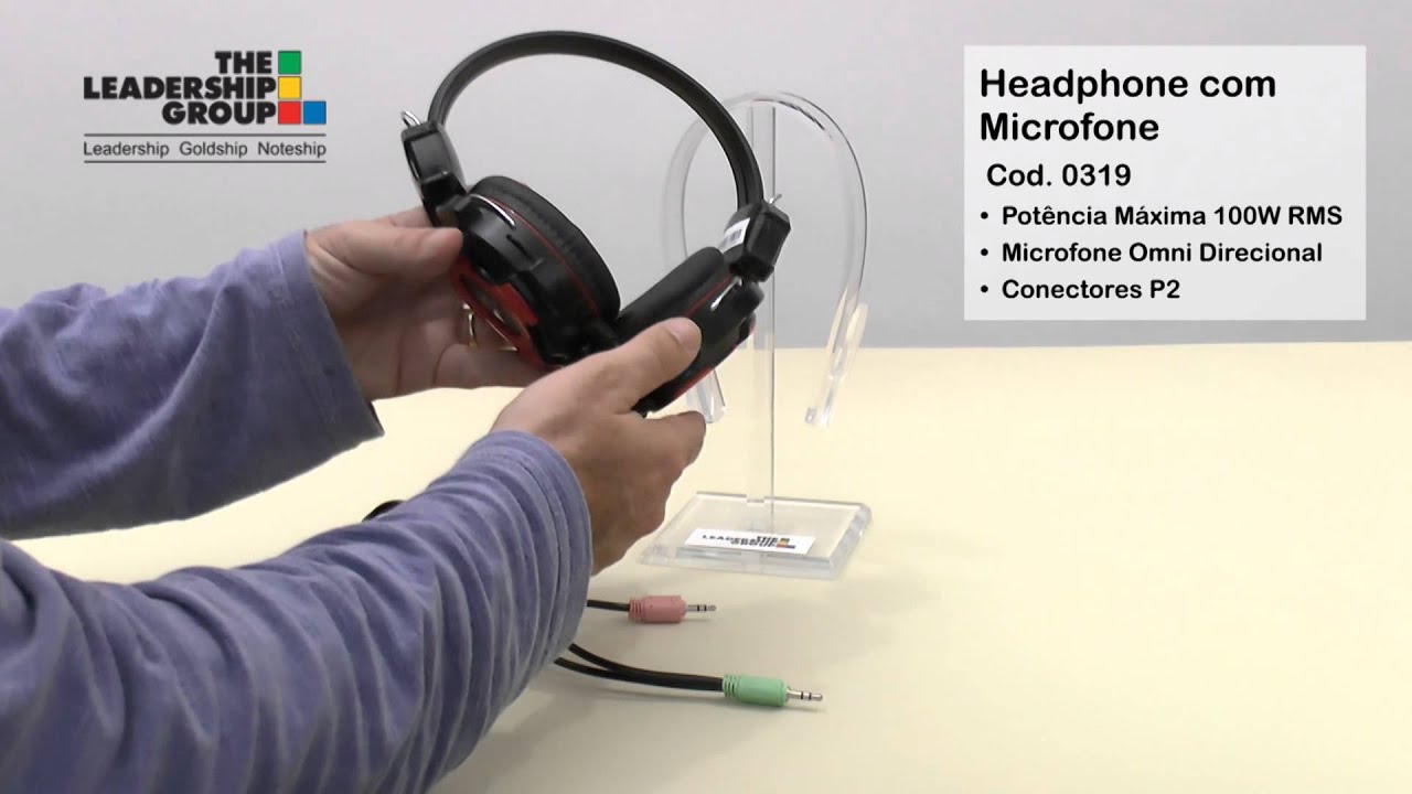 Headphone com Microfone (0319) - Leadership Gamer - YouTube