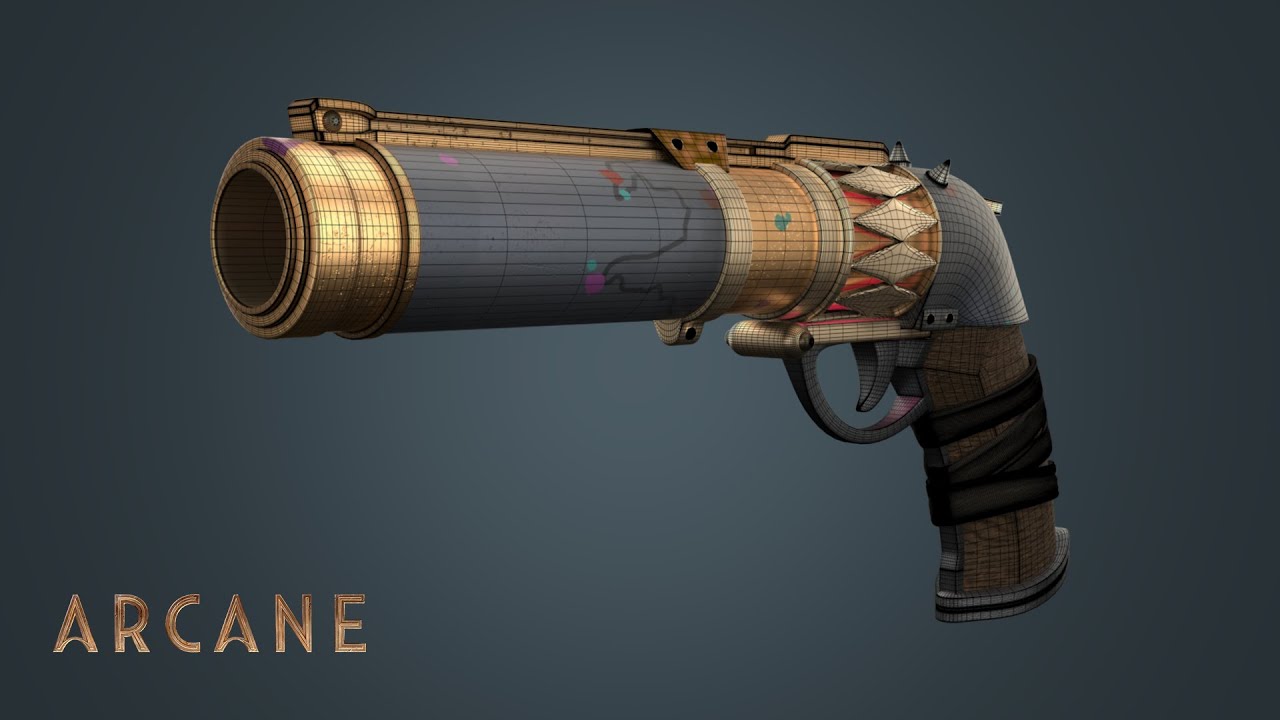 Arcane Gun 3D modeling #arcane #leagueoflegends #3dmodeling - YouTube