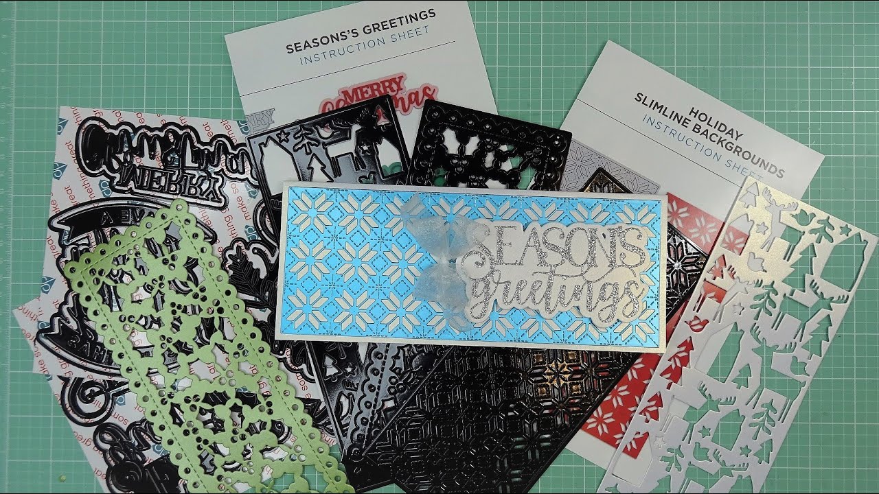 Diamond Press "Seasons Greeting" Sentiments & "Winter Slimline ...