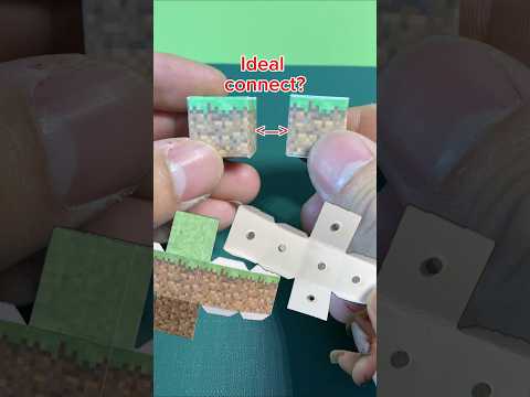 Connect block paper in Minecraft #papercraft #minecraft