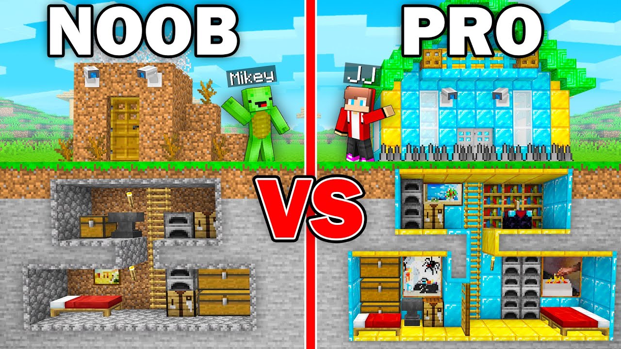 Mikey NOOB vs JJ PRO Underground Security House in Minecraft ! - Maizen - YouTube