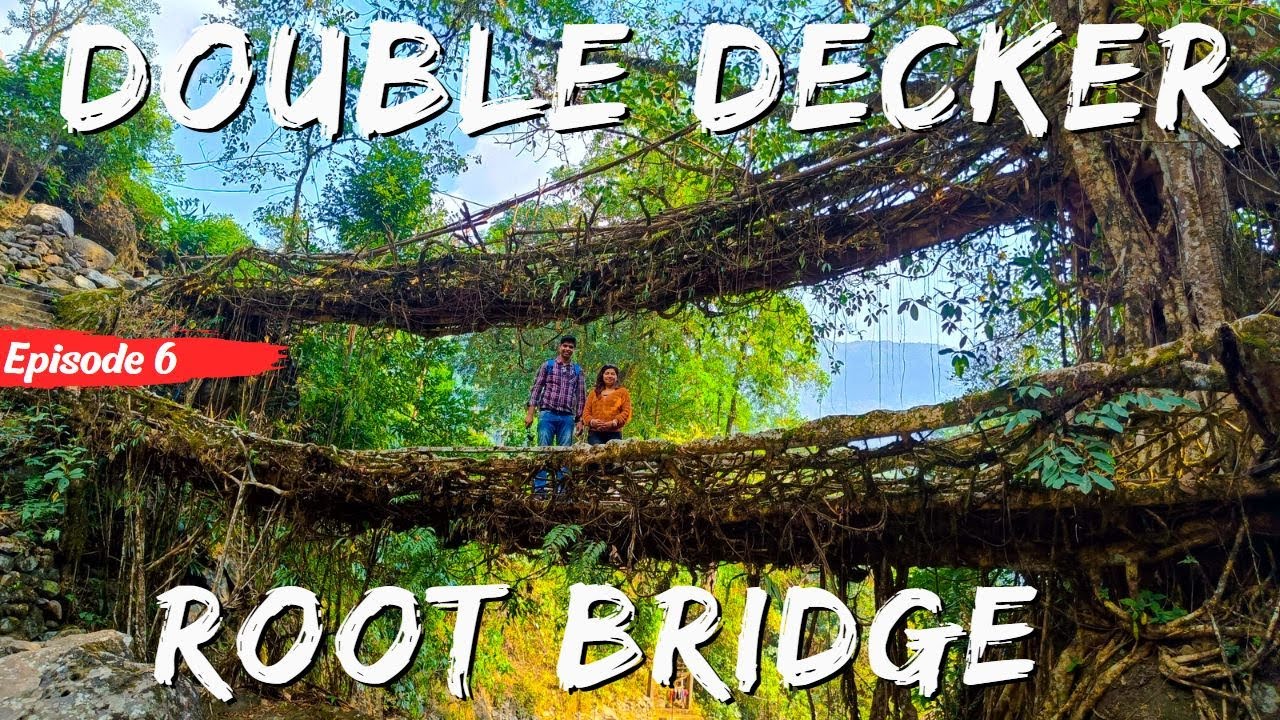 Trek to Double Decker Root Bridge Meghalaya | Blue Lagoon Fall ...