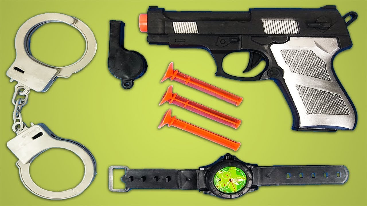 Realistic Police Toy Handgun for Kids! GUNS BOX Toys Military & Police ...