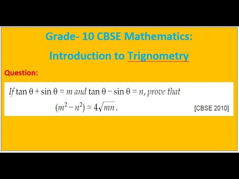 If tan x+ sin x= m and tan x- sin x= n, prove that(m^2 - n^2) = 4 sqrt ...