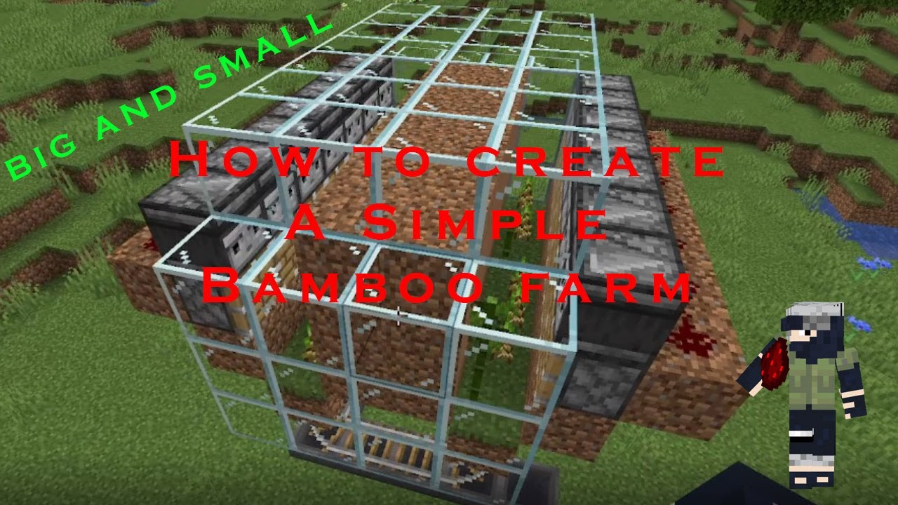 How to make a simple bamboo farm! - YouTube