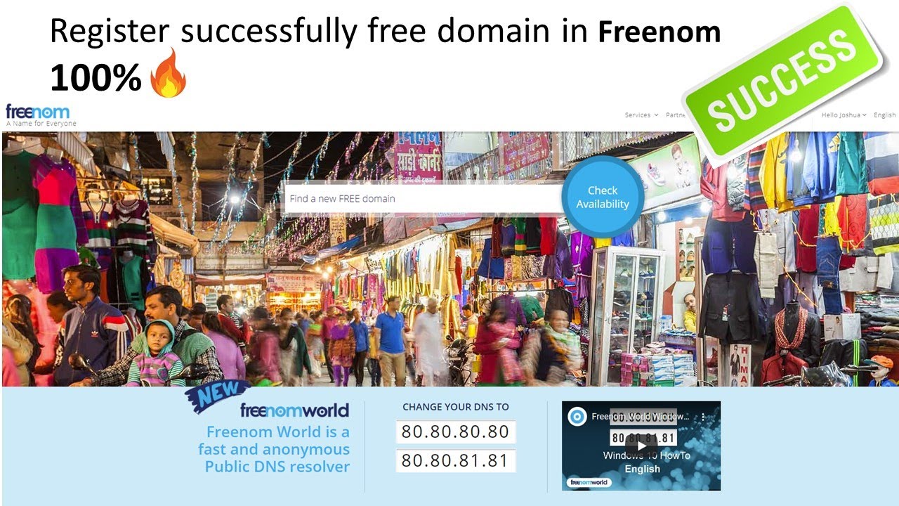 Register Free domain name on Freenom success 100% - YouTube