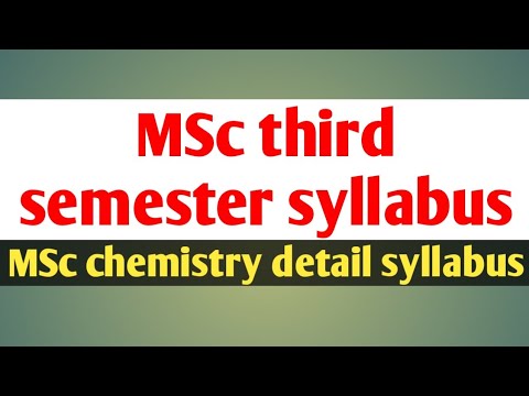 MSc 3rd semester syllabus || Third semester syllabus of MSc chemistry # ...