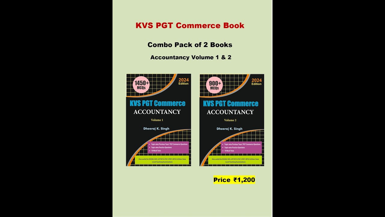 KVS PGT Commerce Book Review | Best book for KVS PGT Commecce ...