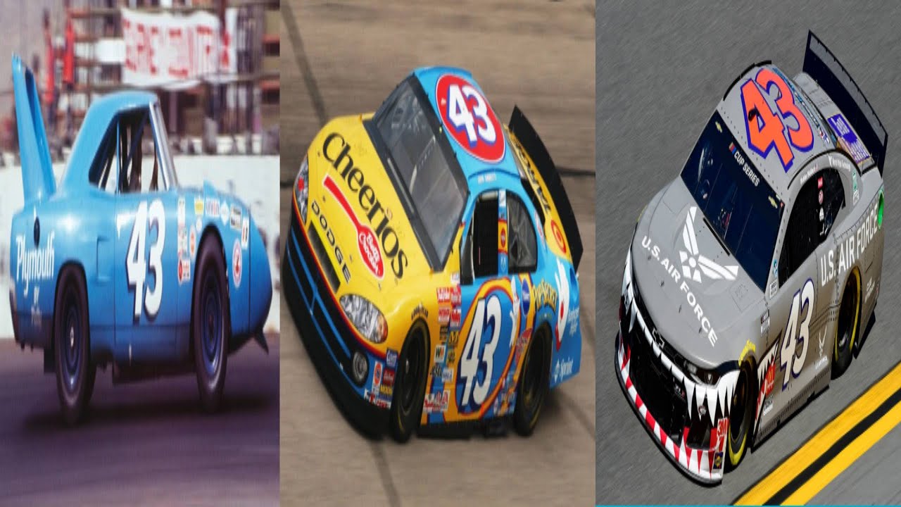The Evolution of the 43 Car in the NASCAR Cup Series - YouTube