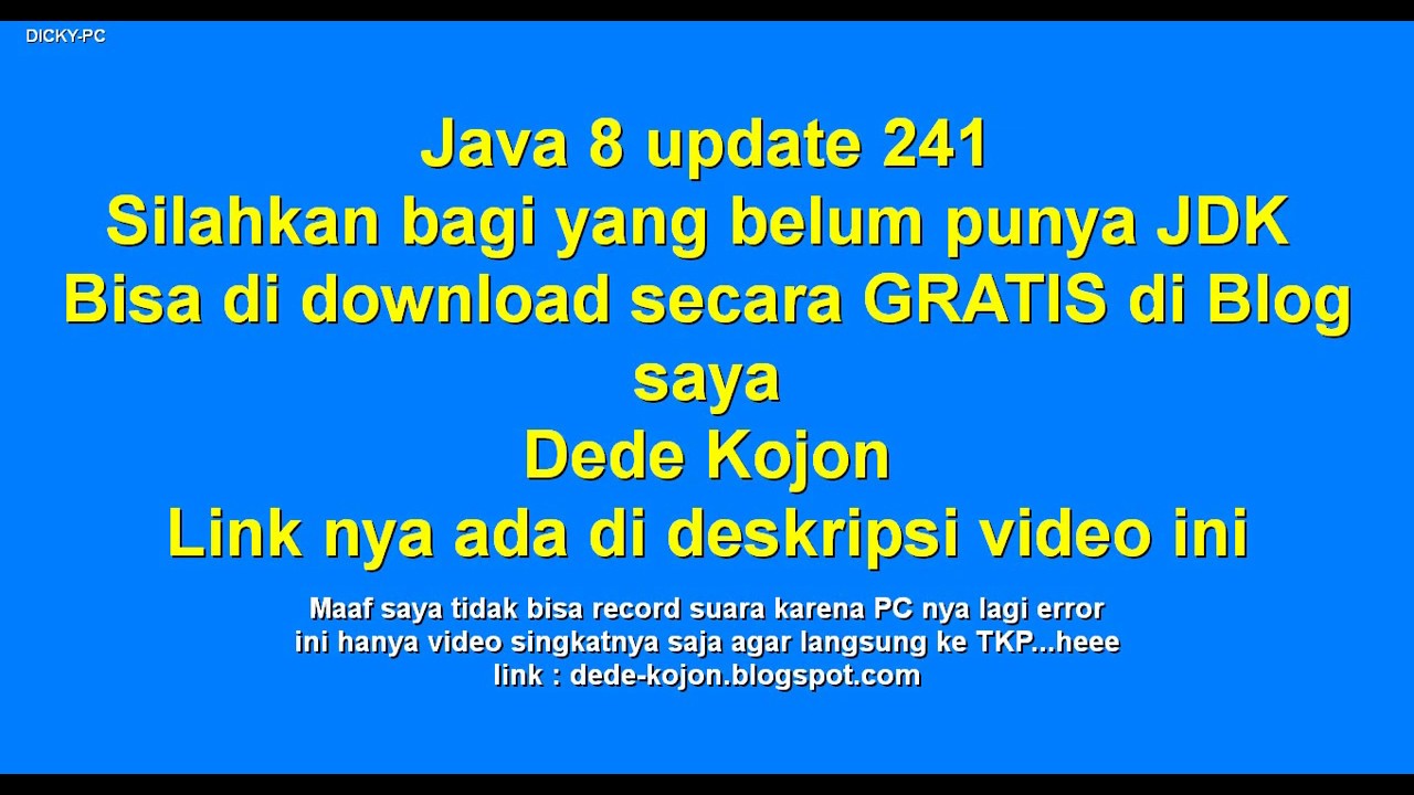 Cara instal Java Development Kit (JDK) 32 bit - YouTube
