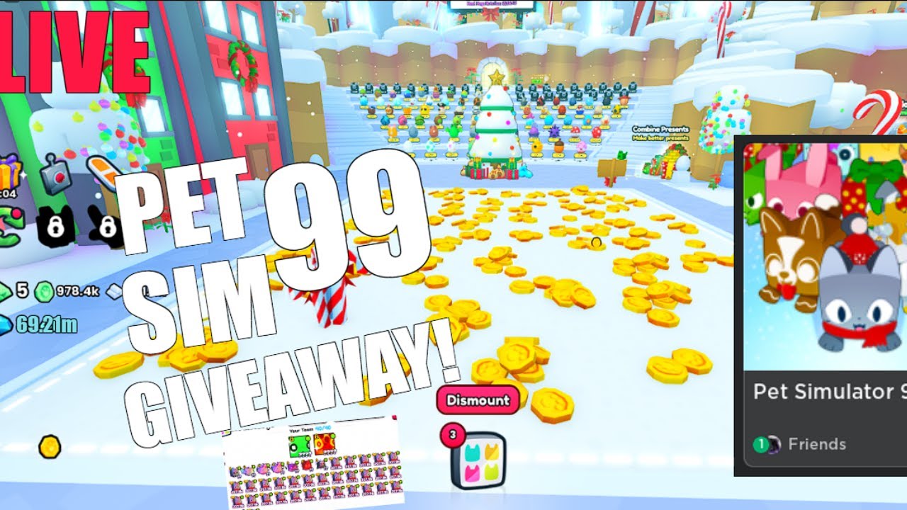 🔴 MAILBOX GIVEAWAYS! HUGE PETS AND EXCLUSIVE PETS!? (PET SIMULATOR 99 ...