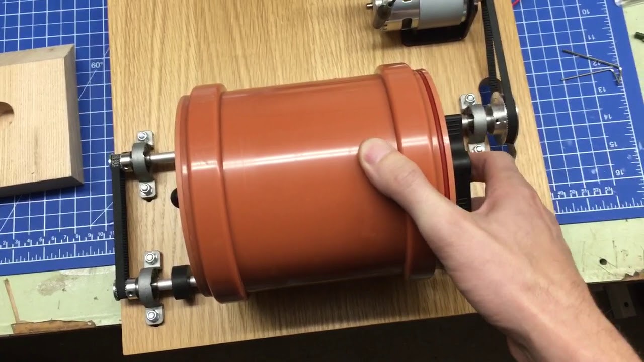 Cheap DiY coin tumbler - short demo - YouTube