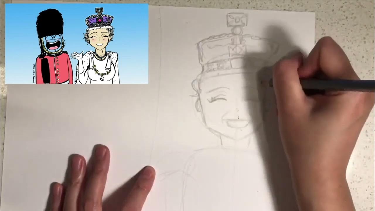 How to draw Queen Elizabeth II - YouTube