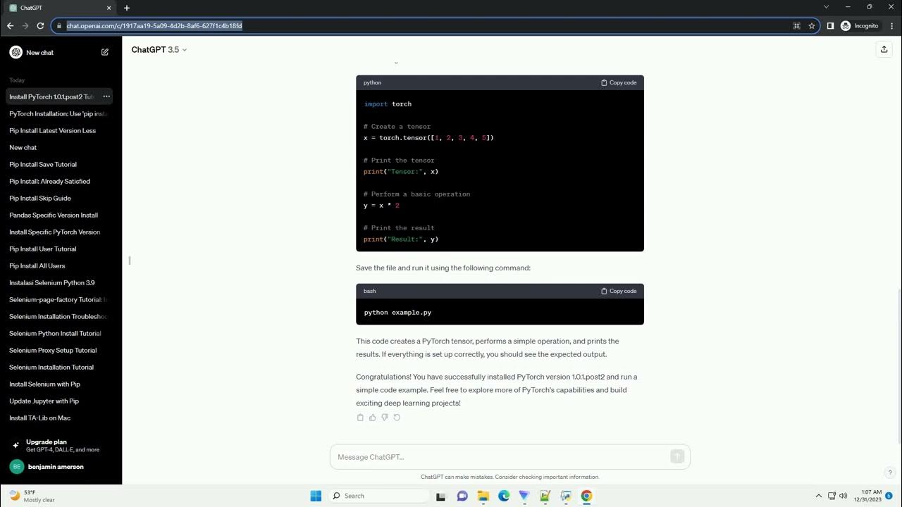 pip install torch 1 0 1 post2 - YouTube