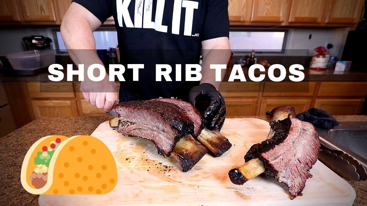 Smoked Beef Short Rib Tacos Using The Slow N Sear - YouTube