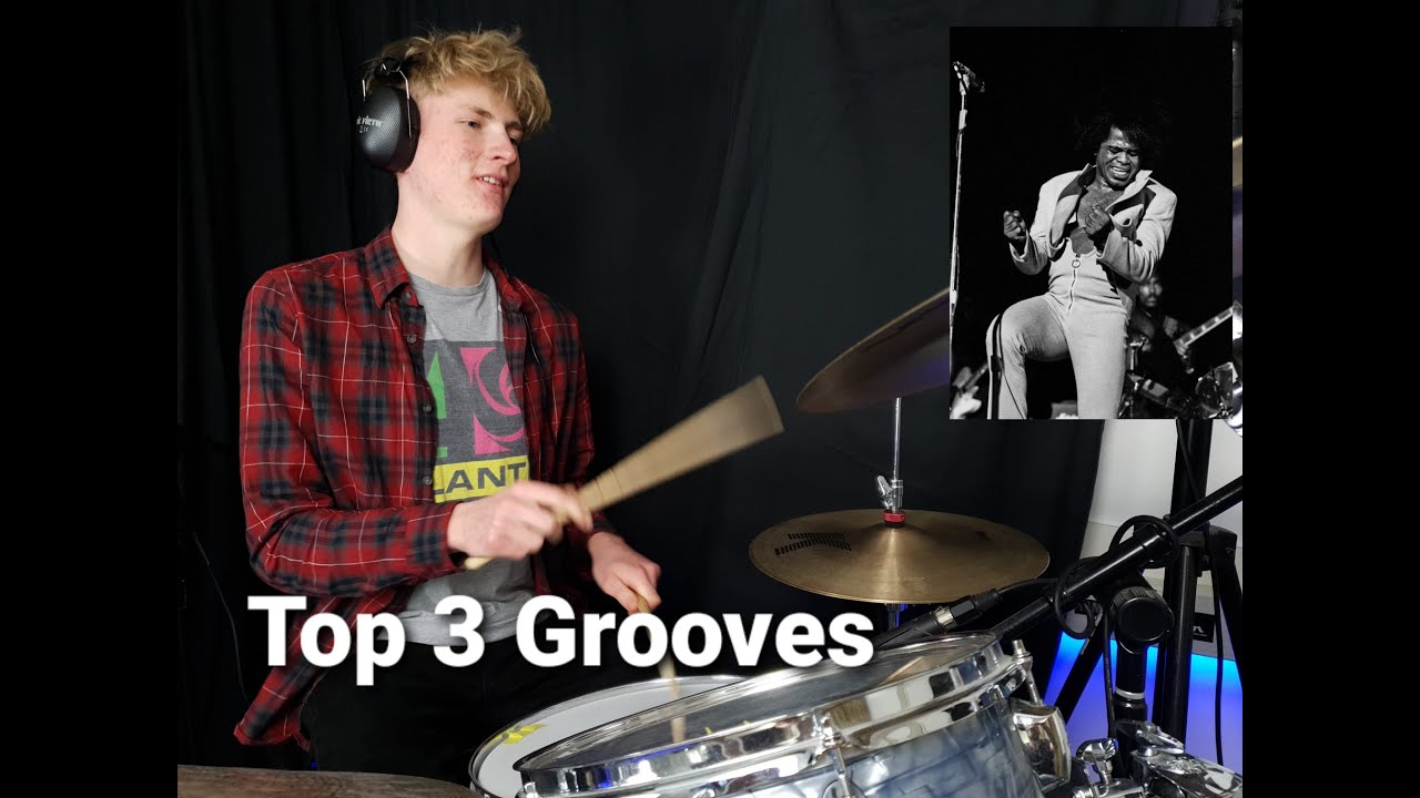 3 Must Know James Brown Grooves! #drumeoshed #jb - YouTube