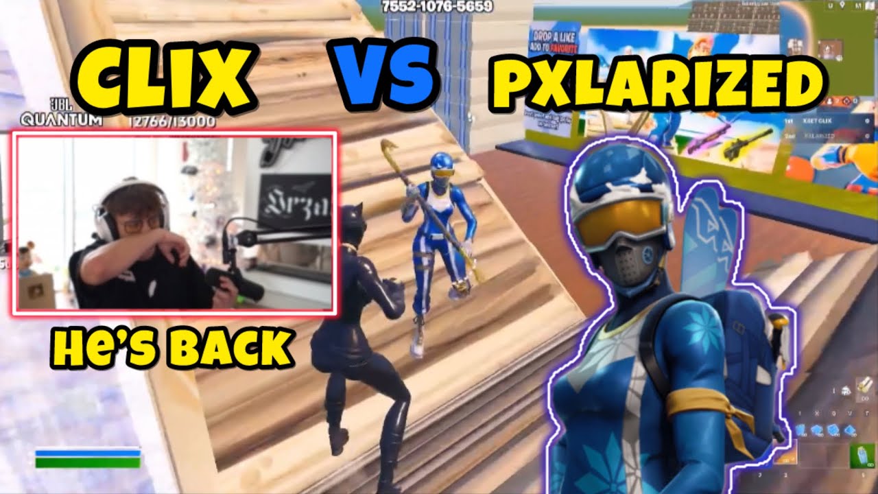 Clix Vs Pxlarized 1v1 *Build Fights* - YouTube