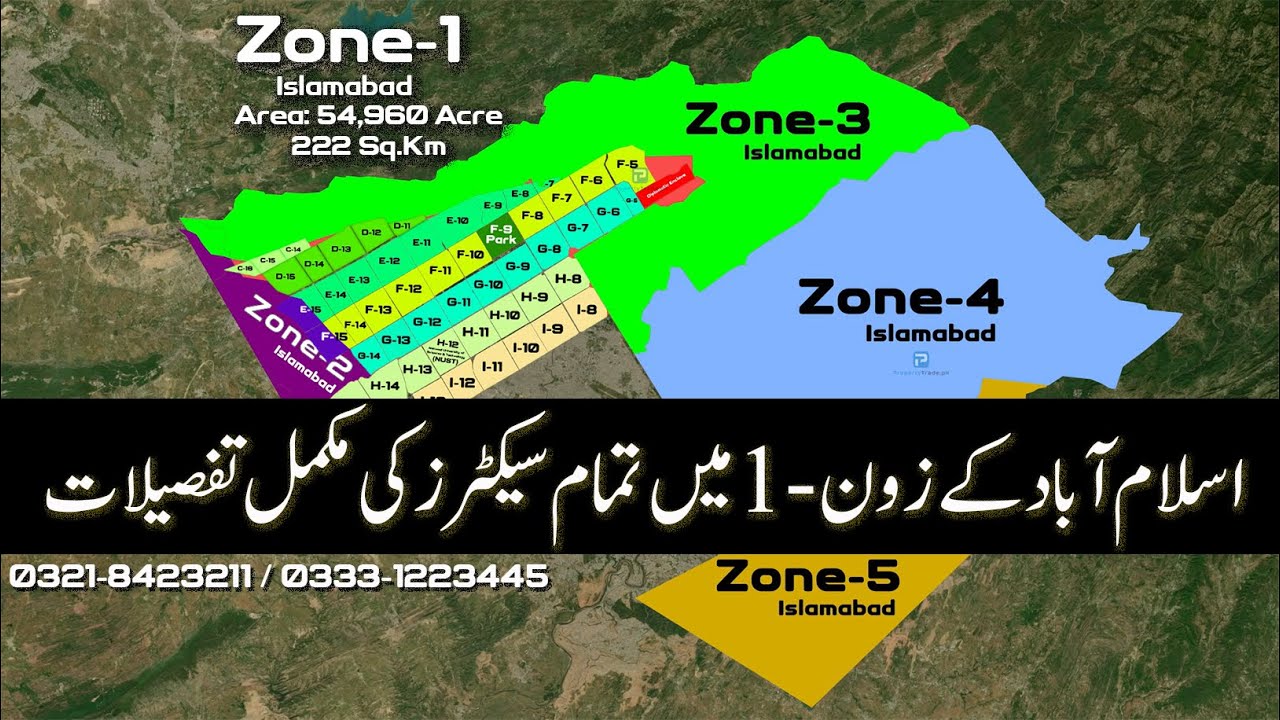 CDA Sectors in Zone-1 of Islamabad Complete Details | CDA Islamabad ...
