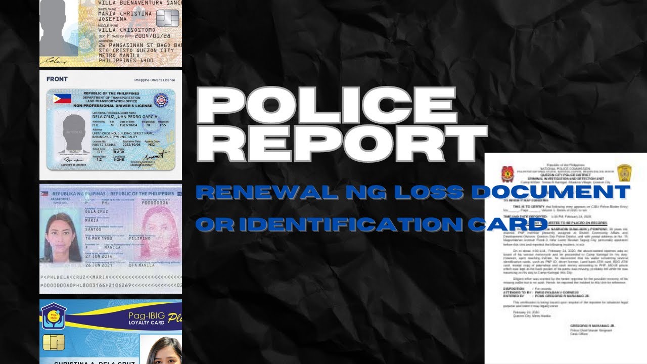 Ano ang Police Report? paano makakuha ng police report para maka renew ...