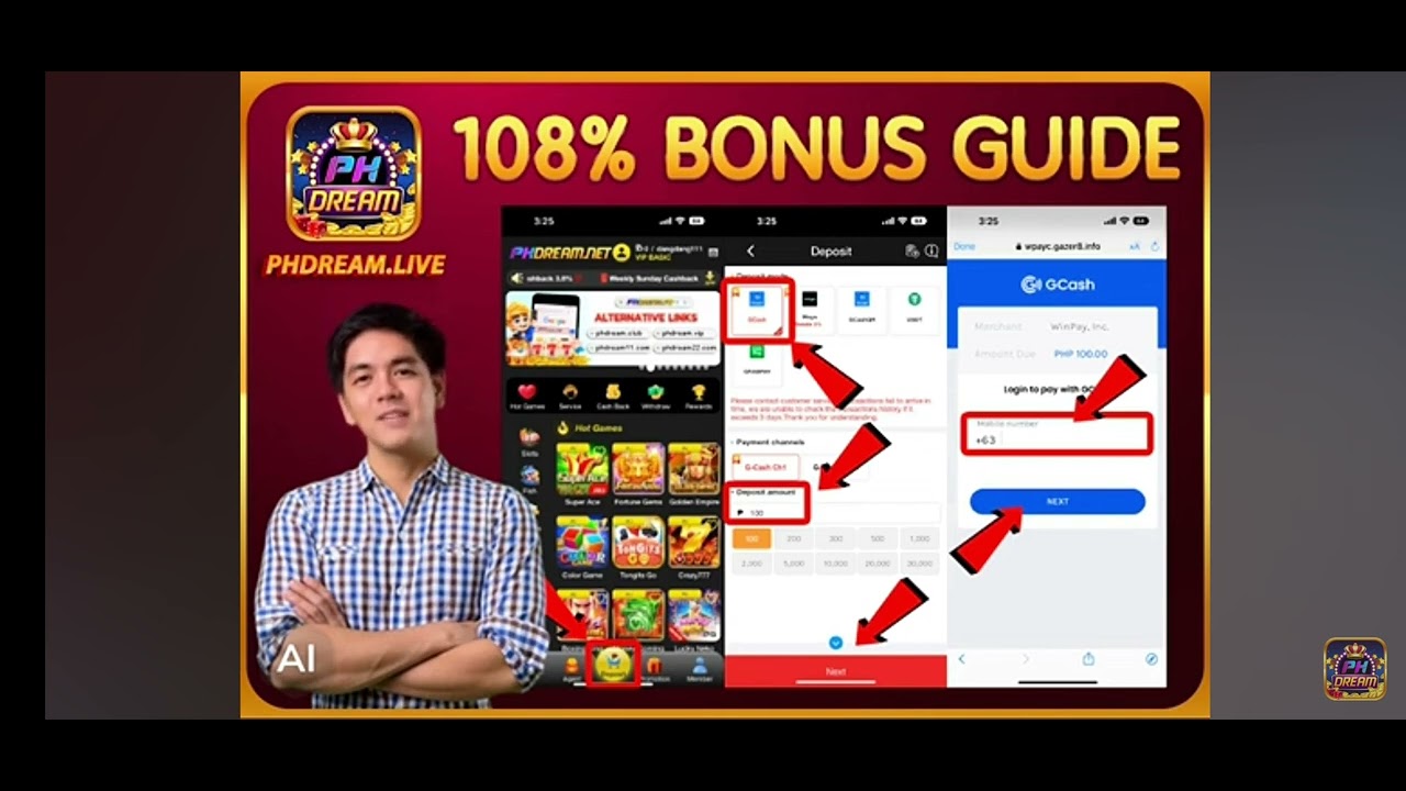 PH DREAM ONLINE CASINO - 108% BONUS GUIDE - YouTube