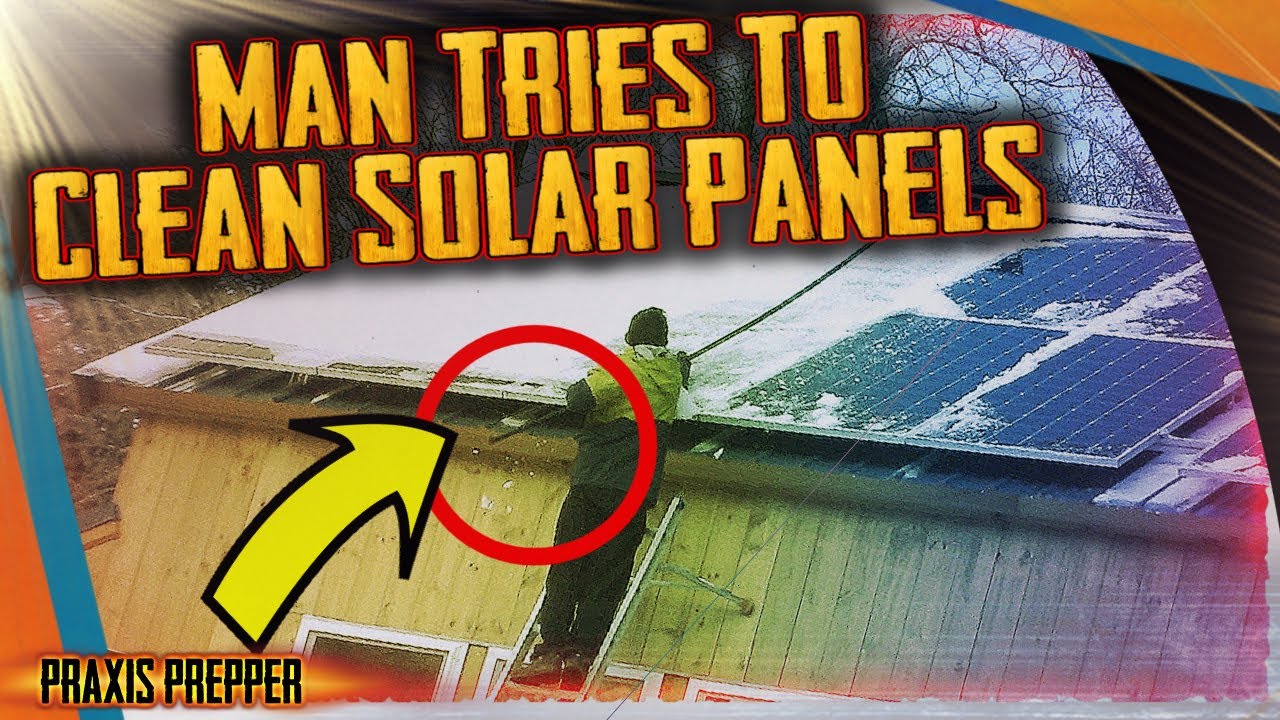 How to Clear Frozen up Snow and Ice Off Solar Panels - YouTube