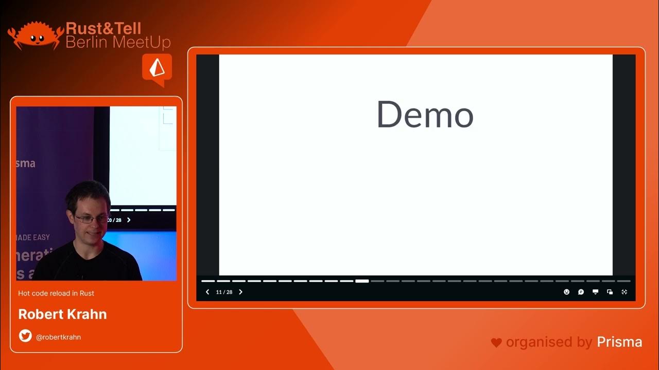 Rust and Tell - Berlin - Hot code reload in Rust by Robert Krahn - YouTube
